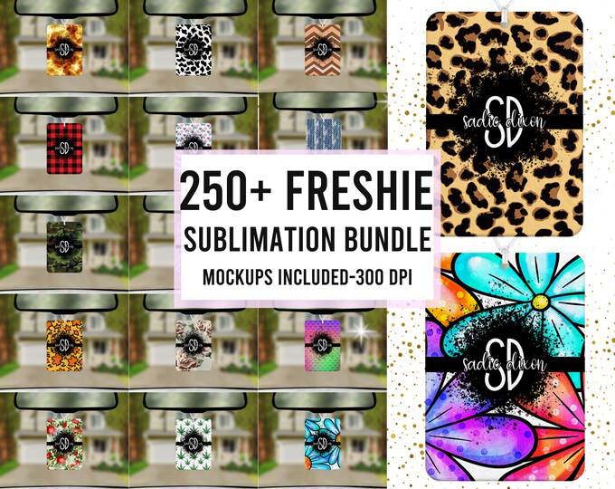 350 Air Freshener Sublimation Templates With Mockups, Sublimation PNG ...