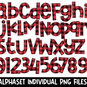 Plaid Doodle Alphabet Letters PNG Bundle Plaid Texture - Etsy UK