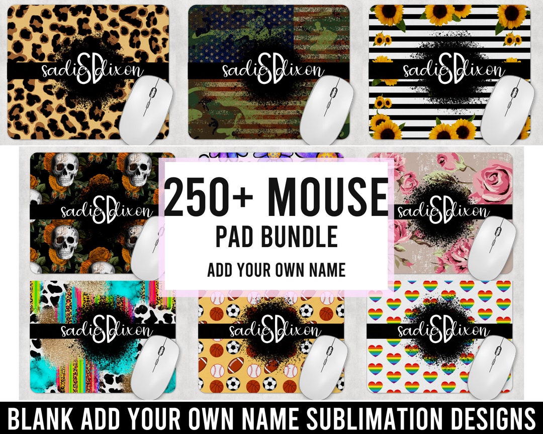 250 Mouse Pad Sublimation Designs, Mega Bundle, Computer Personalised Designs, Digital Mouse Pad ...