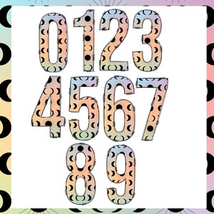 Moon Phase Alphabet Letters PNG Bundle Alphabet Doodle - Etsy