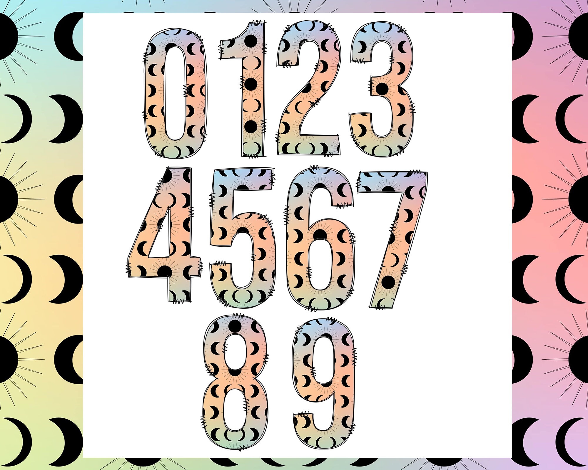 Moon Phase Alphabet Letters PNG Bundle Alphabet Doodle - Etsy Australia