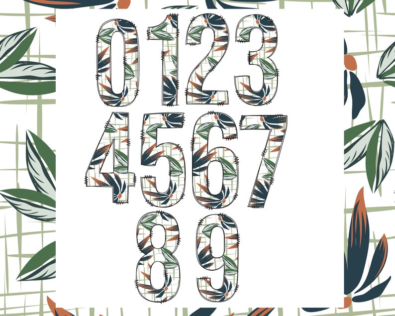 Palm Tree Alphabet Letters PNG Bundle Alphabet Doodle - Etsy