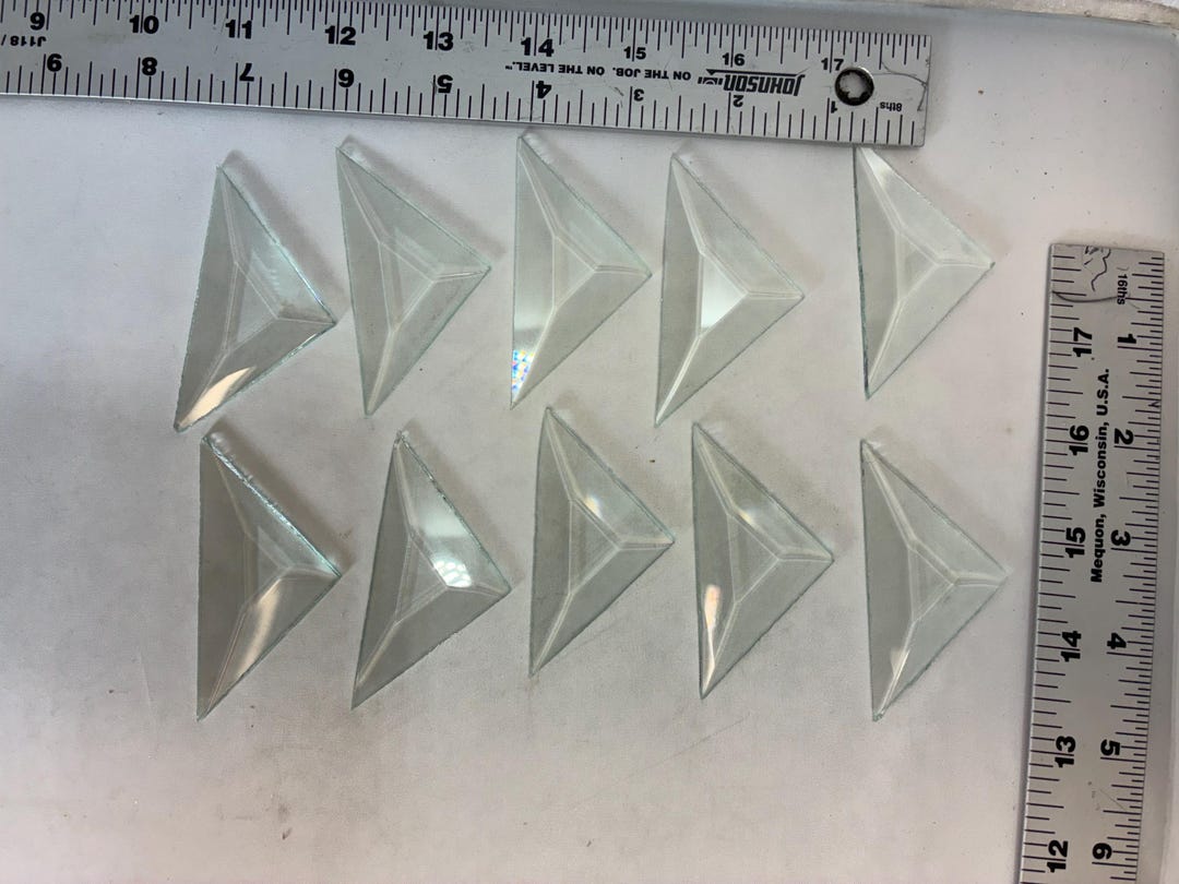 Lot of Ten 2’x2’x2 7/8” Clear Triangle Bevels - Etsy