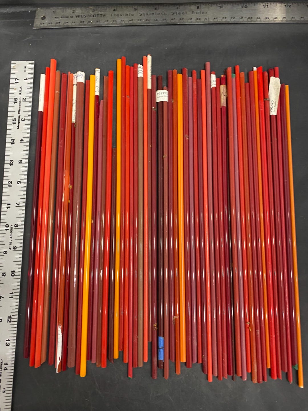 104 COE Red and Orange Glass Rods, 2 Lbs - Etsy