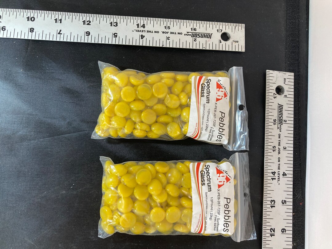 96 COE Yellow Opal Glass Pebbles - Etsy