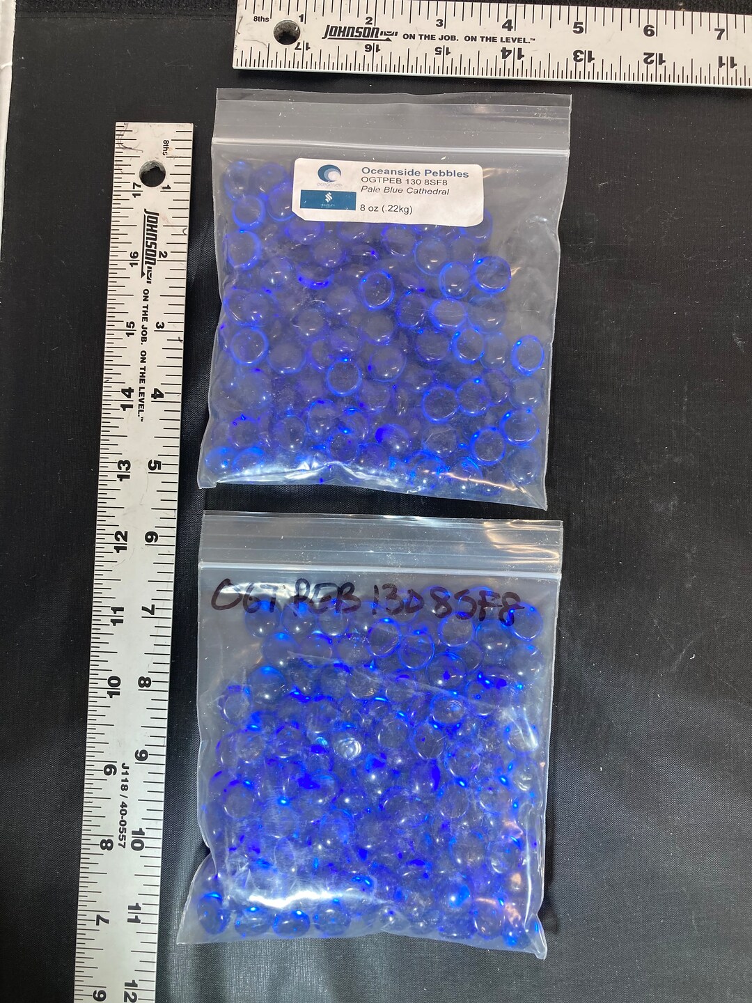 96 COE Pale Blue Glass Pebbles - Etsy