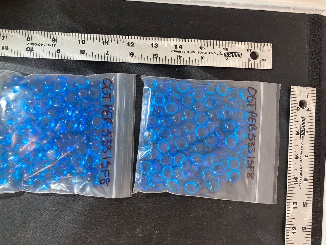 96 COE Sky Blue Glass Pebbles - Etsy