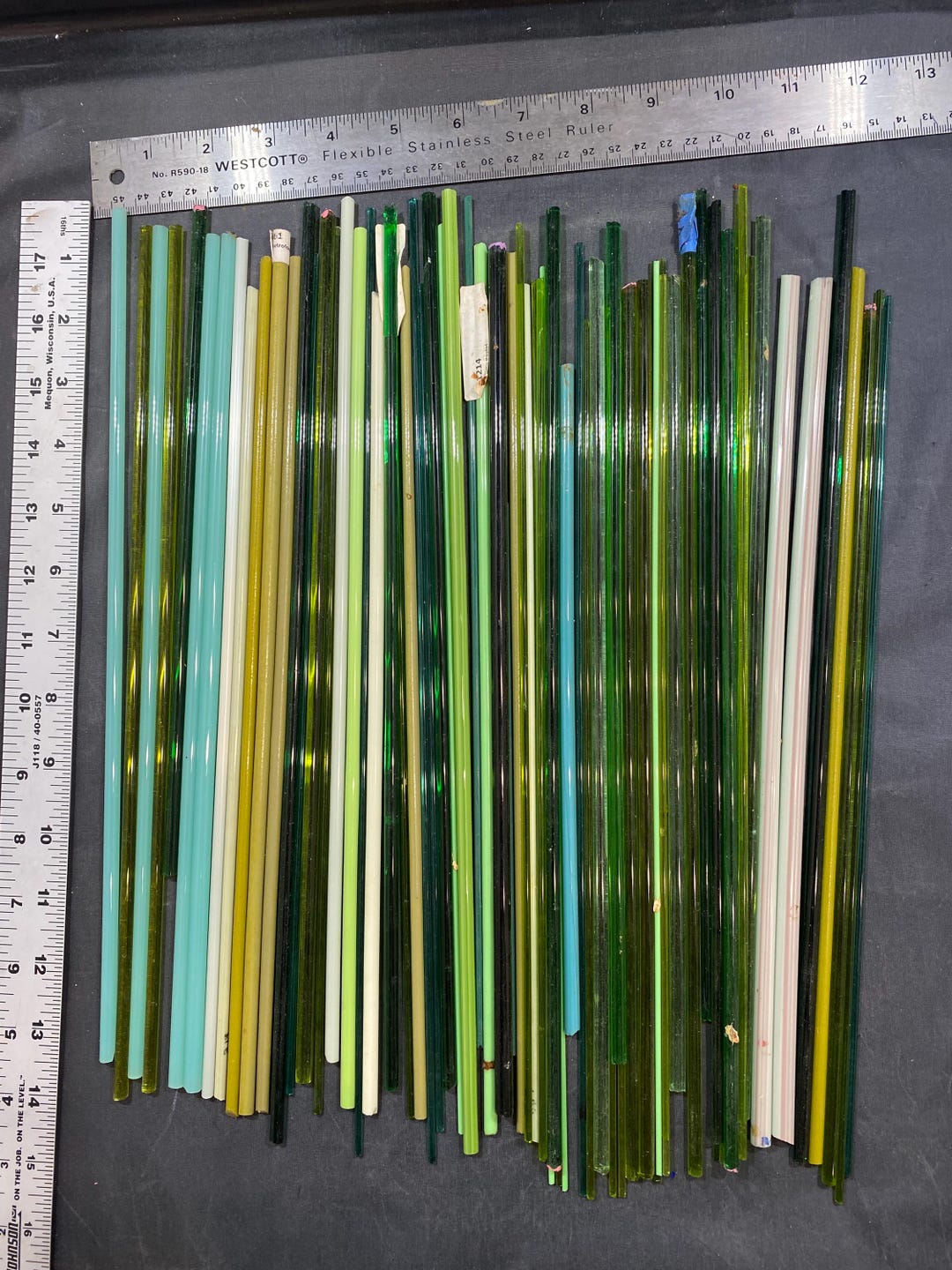 104 COE Green Glass Rods, 2 Lbs - Etsy