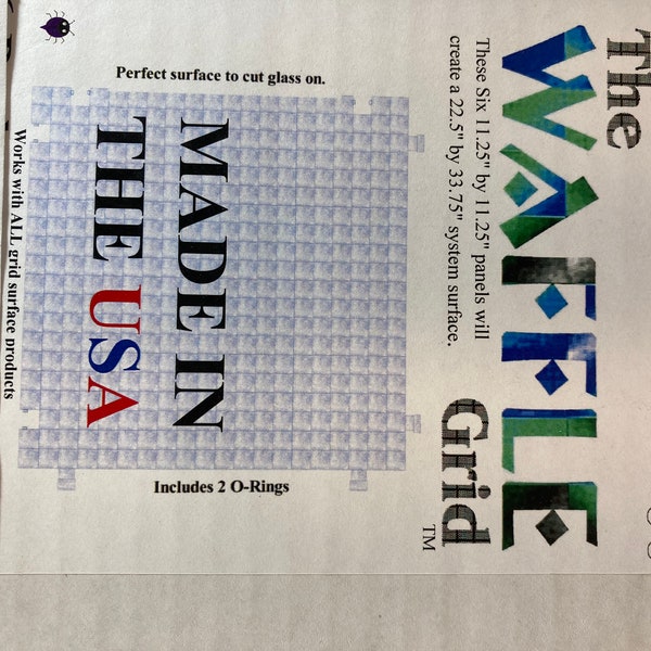 Stained Glass Waffle Grid - Etsy