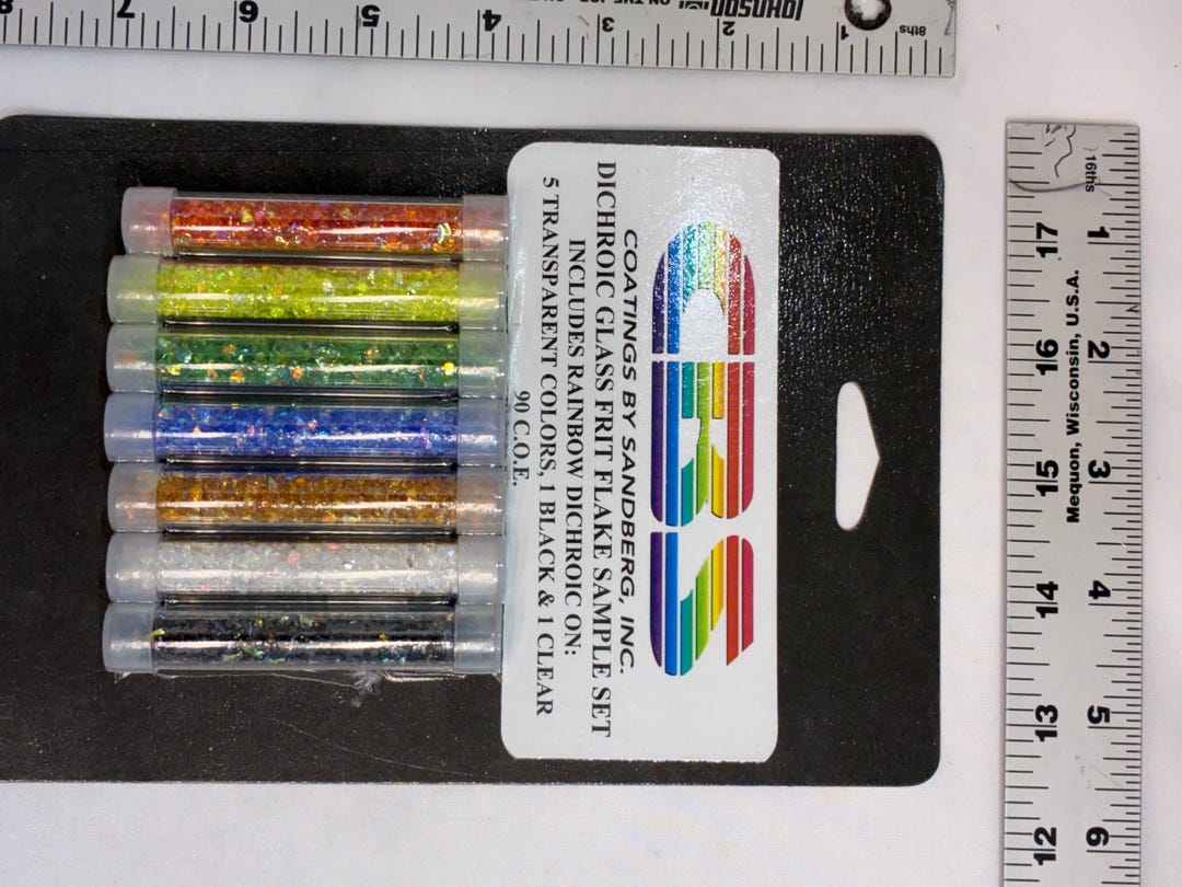 90 COE Dichroic Glass Frit Flakes Sample Set - Etsy