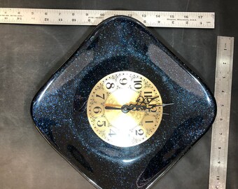 Blue Northern Fused Glass Wall Clock - Etsy