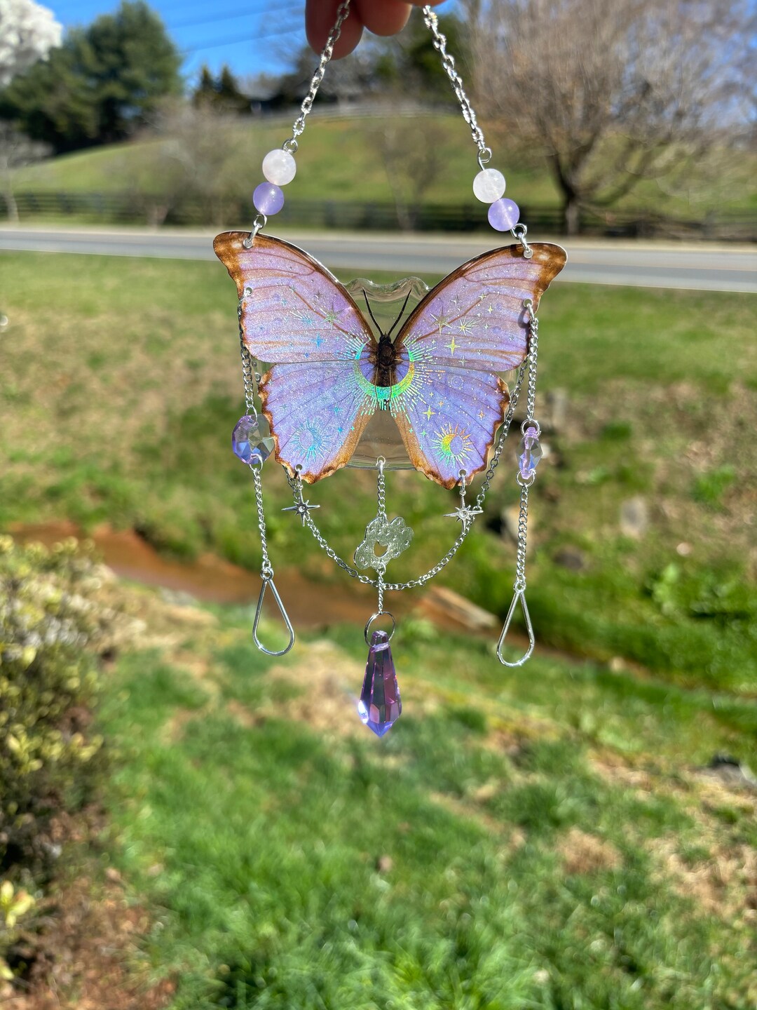 Holo Celestial Pearl Morpho Butterfly Suncatcher LIMITED EDITION - Etsy