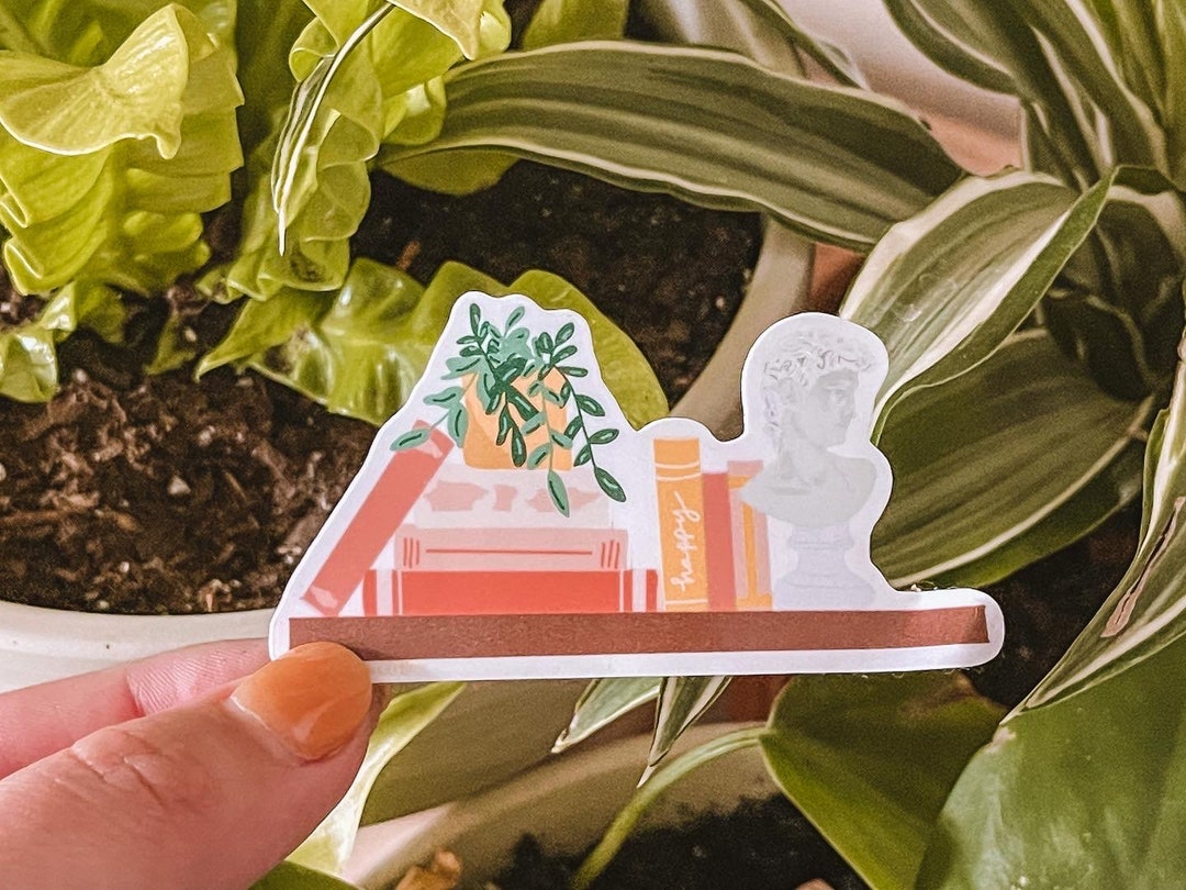 Book Shelf Sticker - Etsy