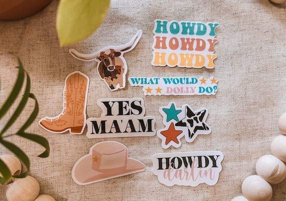 Western Sticker Pack | Etsy