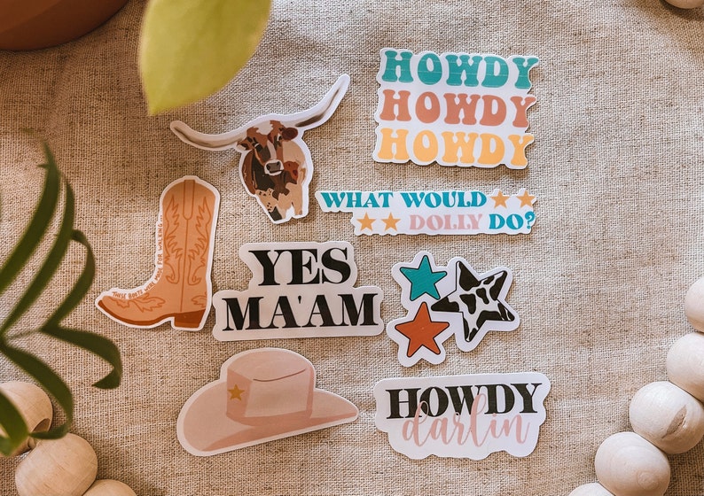 Western Sticker Pack - Etsy