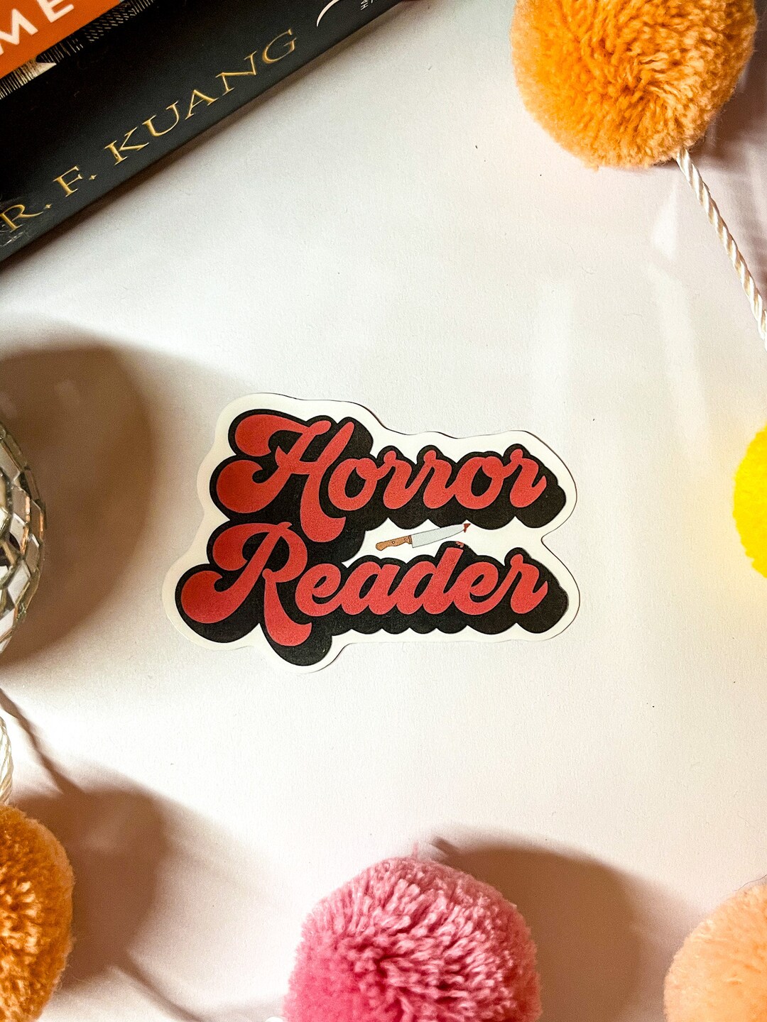 Horror Reader Sticker - Etsy