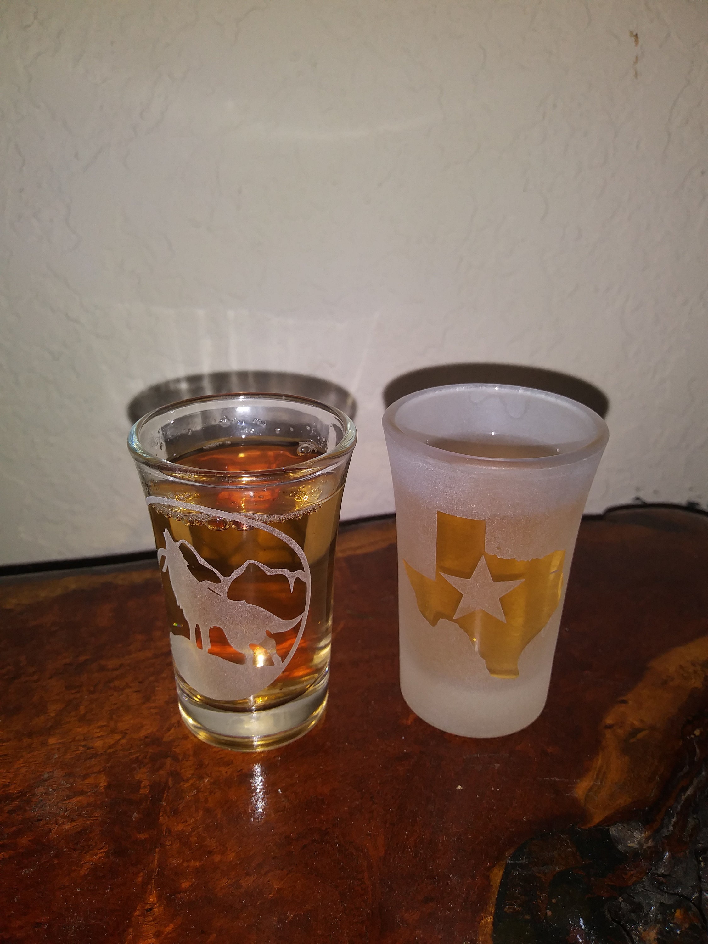 Shot Glass With Wood Engraved Box - Etsy