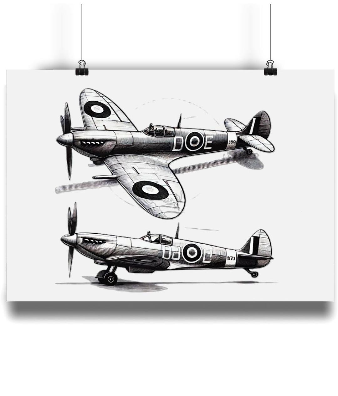 Landscape Lustre Art Print Various Sizes Airborne Spitfire Art Print - Etsy