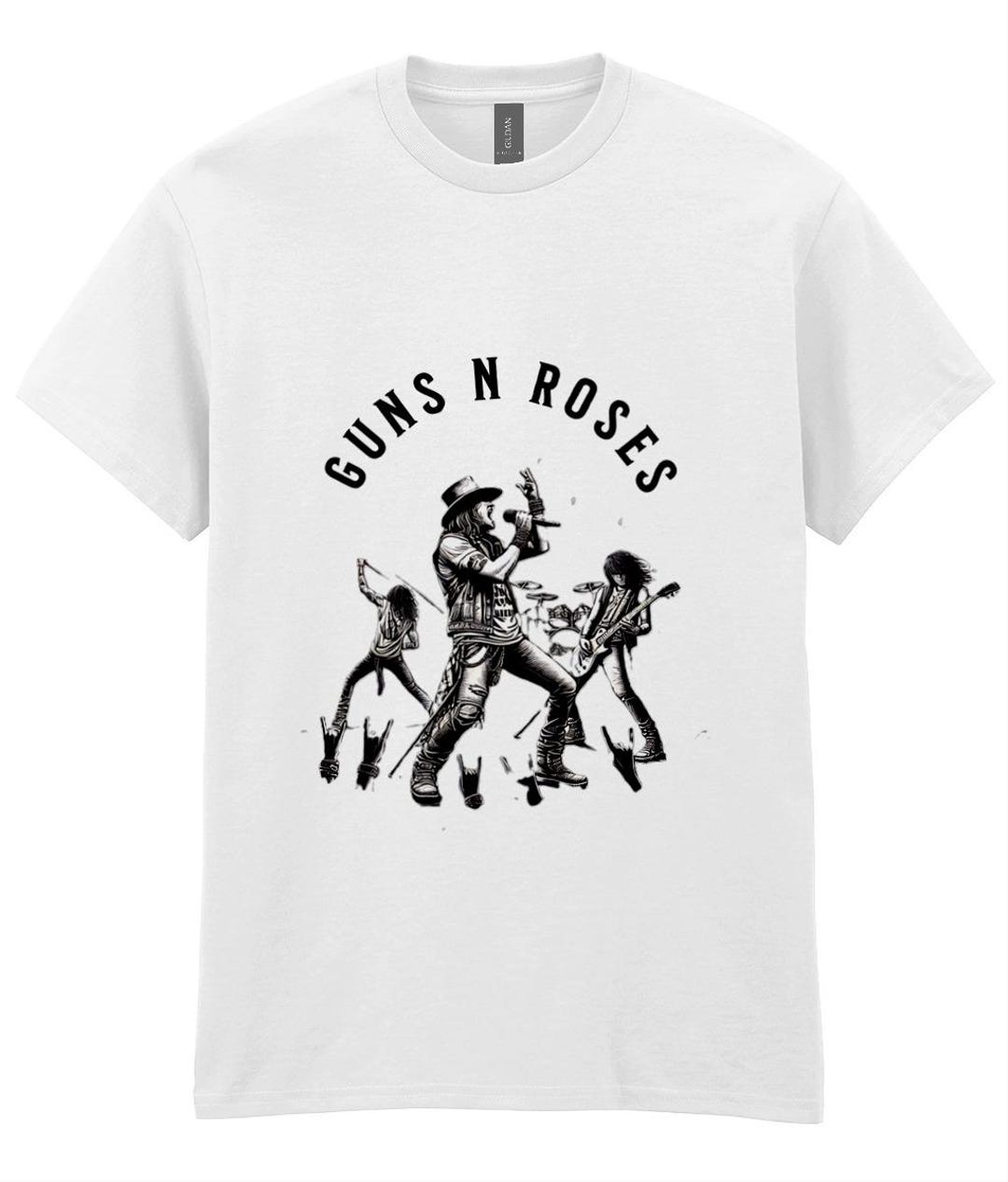 Guns N' Roses 2025 Tour T-shirt Hand-drawn Sketch Design Inspired by ...