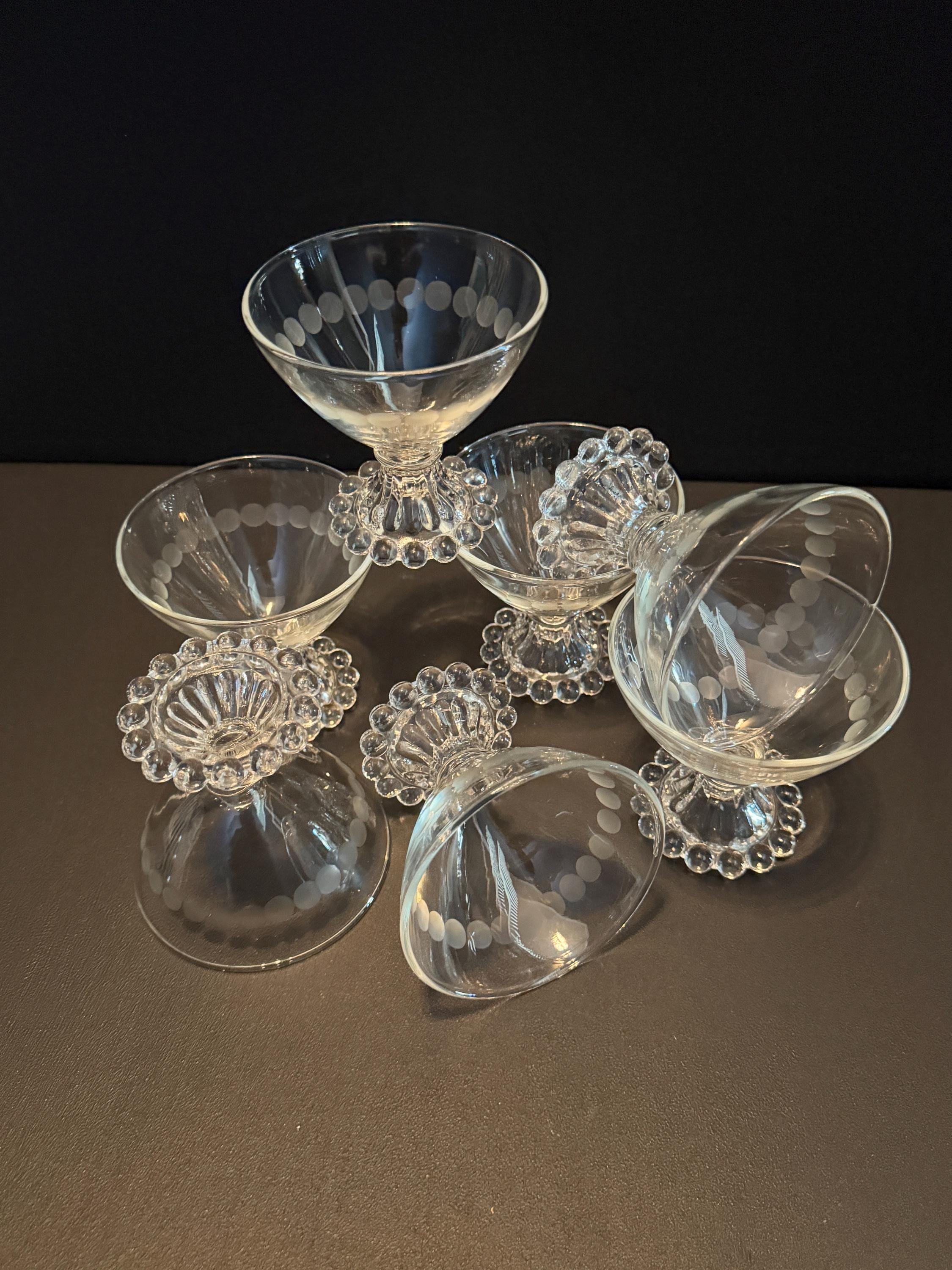 Anchor Hocking AHC2 Berwick Boopie Clear Champagne Sherbert With Cut ...