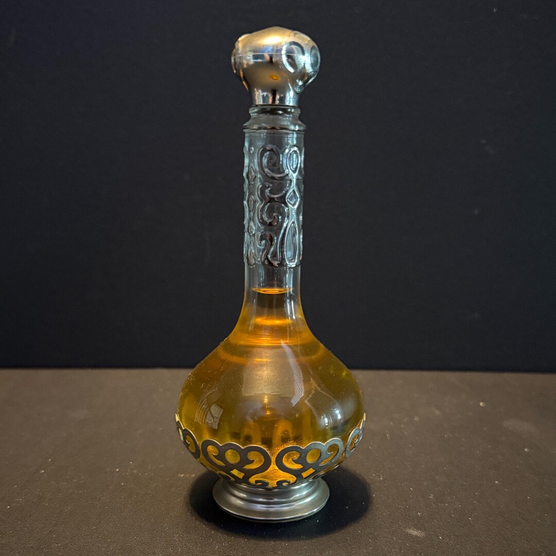 Avon Regence Cologne Glass Genie Bottle With Silver Stopper and Accents ...