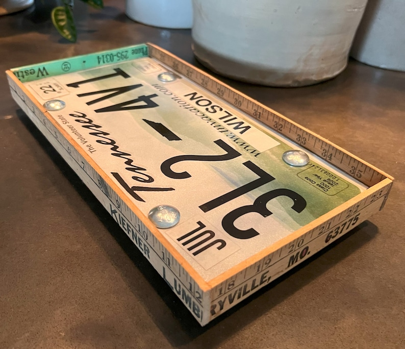 State of Tennessee - License Plate Tray "3l2 4v1" - Handmade - Wilson ...