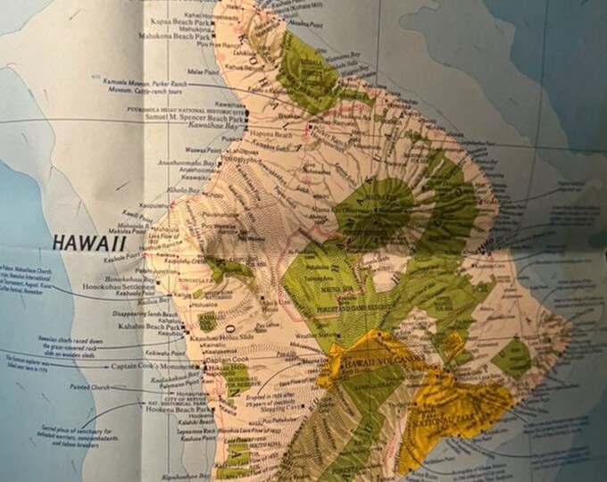 National Geographic Map Close-up: U.S.A. Hawaii - Etsy