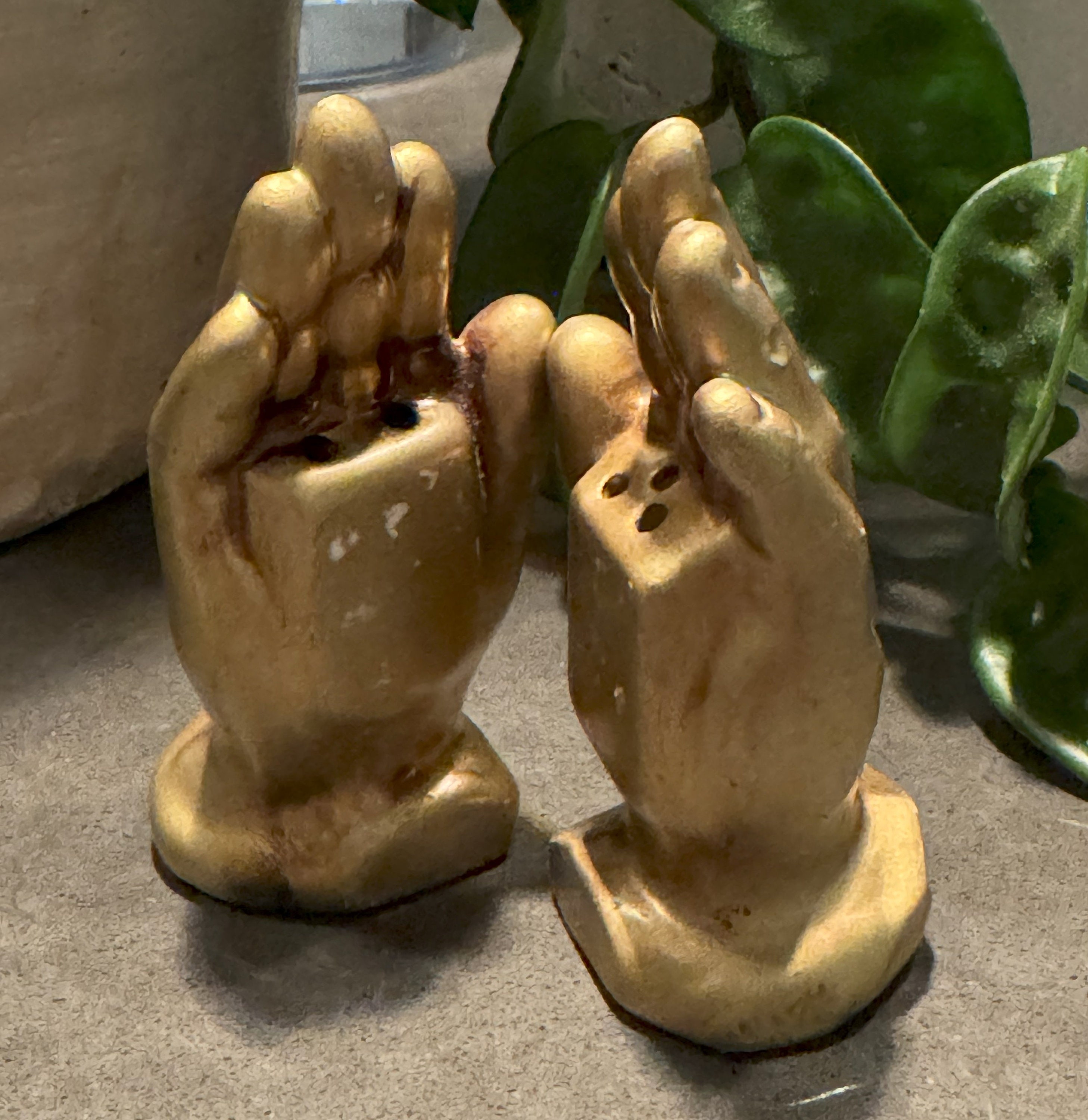Vintage Ceramic Praying Hands Salt and Pepper Shakers Made in Japan - Etsy