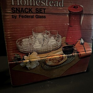 Homestead Snack Set by Federal Glass in Original Packaging - Set of ...