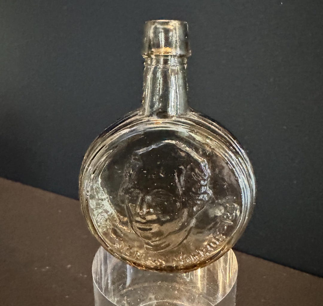Wheaton Glass Amber James Monroe Bottle - Etsy