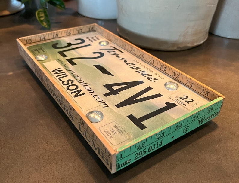 State of Tennessee - License Plate Tray "3l2 4v1" - Handmade - Wilson ...