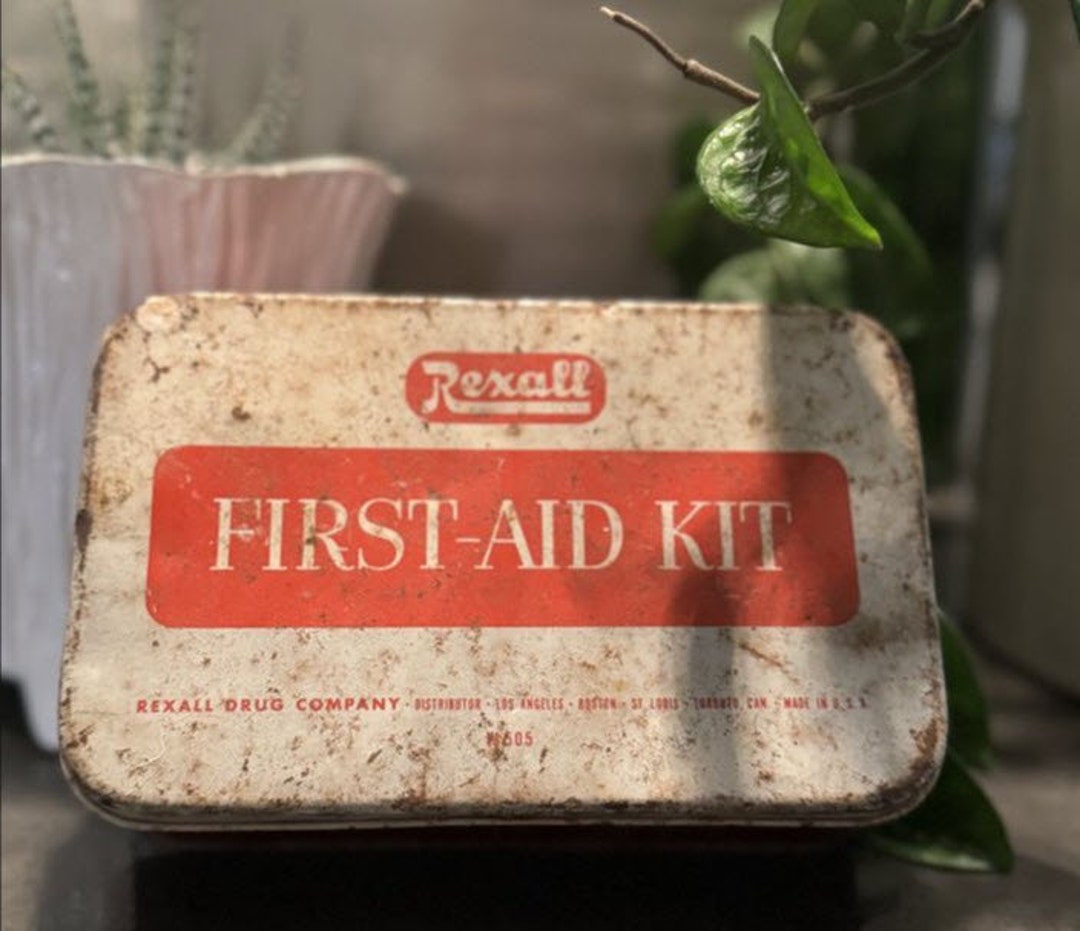 Vintage Rexall First Aid Kit Rexall Drug Company W505 Made in U.S.A - Etsy