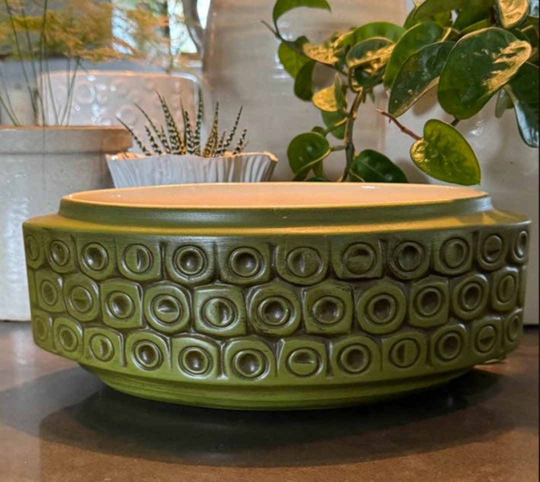 Vintage MCM Mccoy Scandia Line #35 Avocado Green Oval Planter 1973 - Etsy