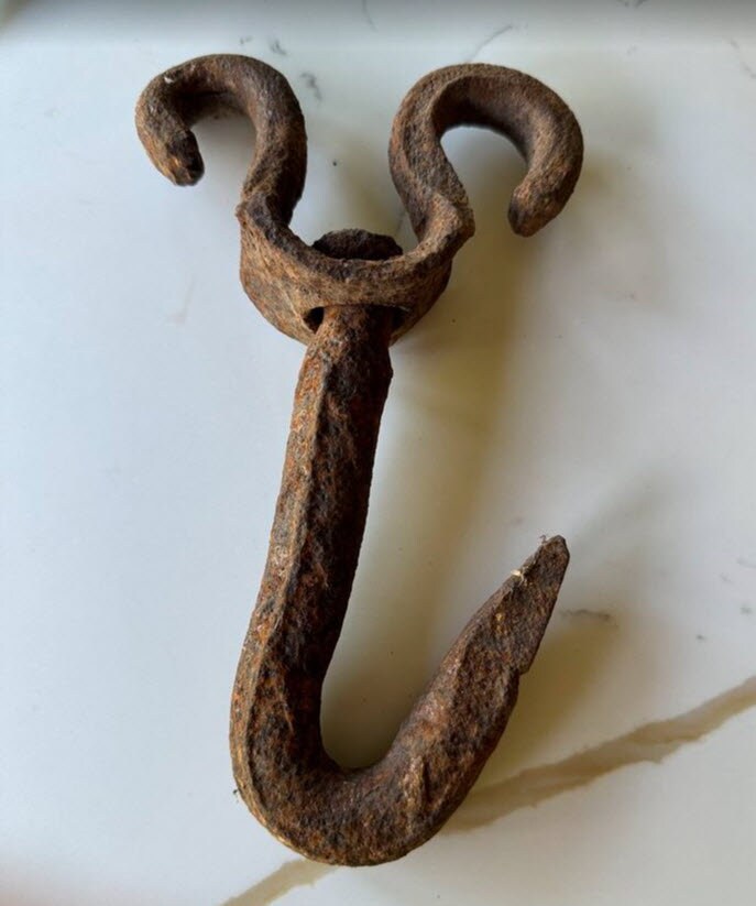 Vintage Large Hanging Hook Industrial Farm Old Rusty Hook - Etsy