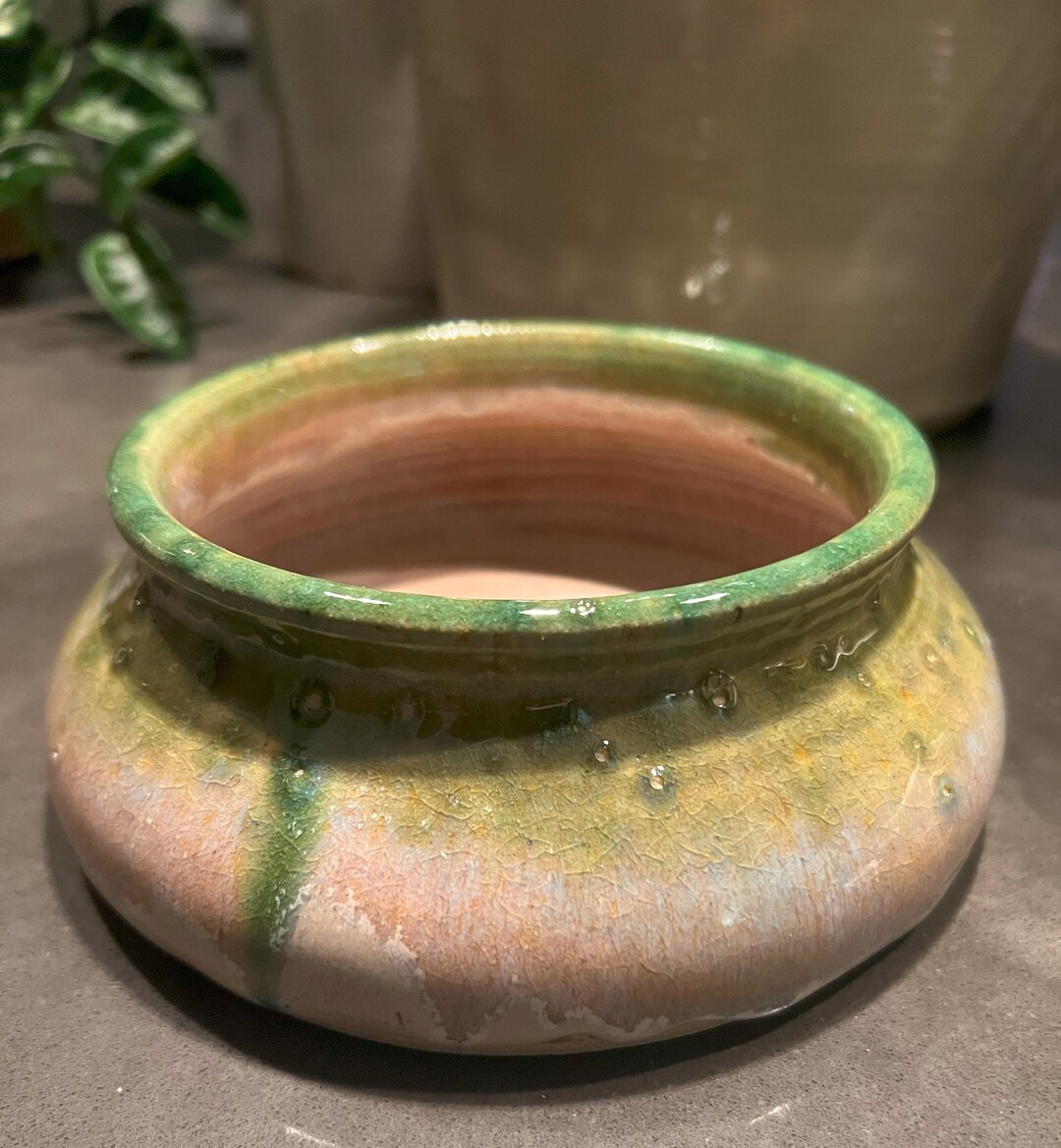 Green Drip Glazed Pottery - Etsy