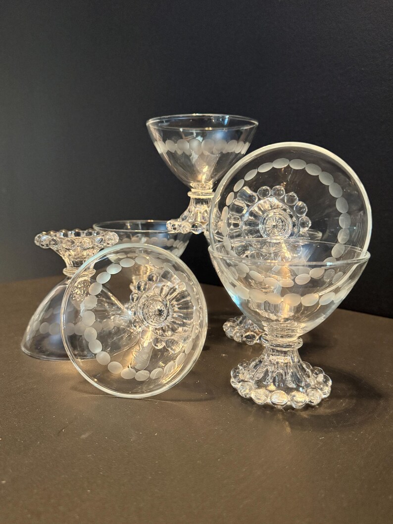 Anchor Hocking AHC2 Berwick Boopie Clear Champagne Sherbert With Cut ...