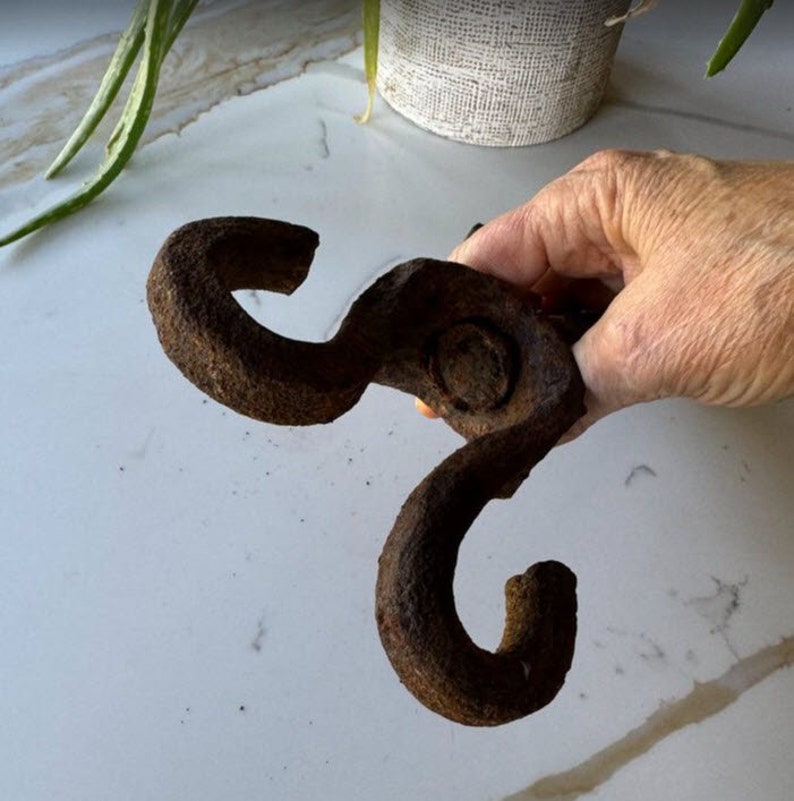 Vintage Large Hanging Hook - Industrial - Farm - Old Rusty Hook - Etsy