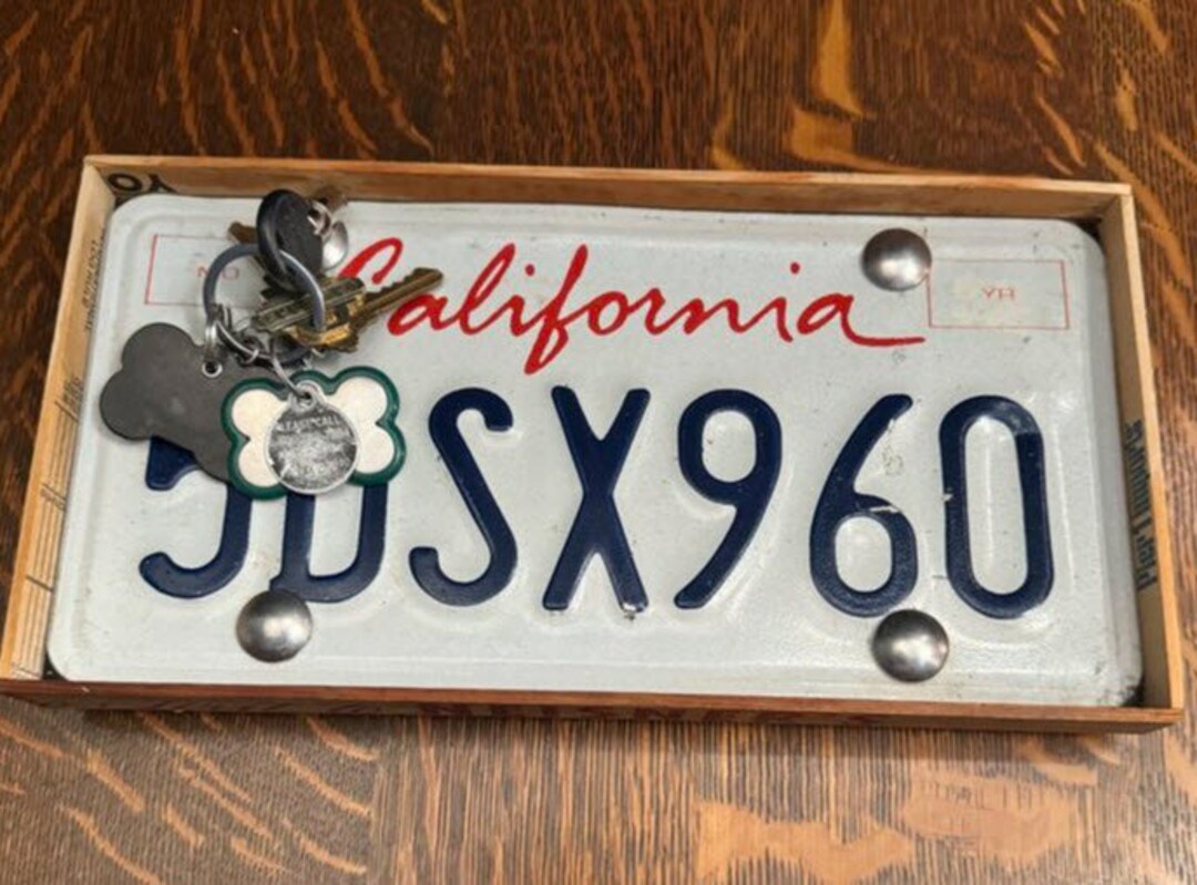 State of California - License Plate Tray "5dsx960" - Handmade - Etsy