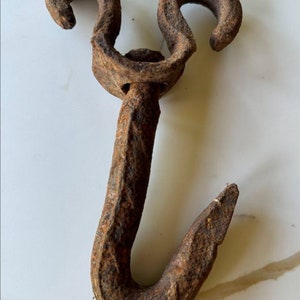 Vintage Large Hanging Hook Industrial Farm Old Rusty Hook - Etsy