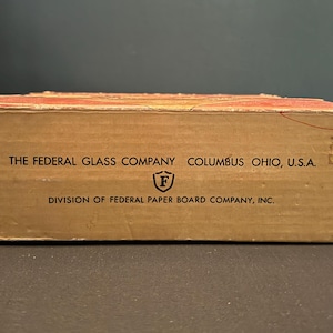 Homestead Snack Set by Federal Glass in Original Packaging - Set of ...