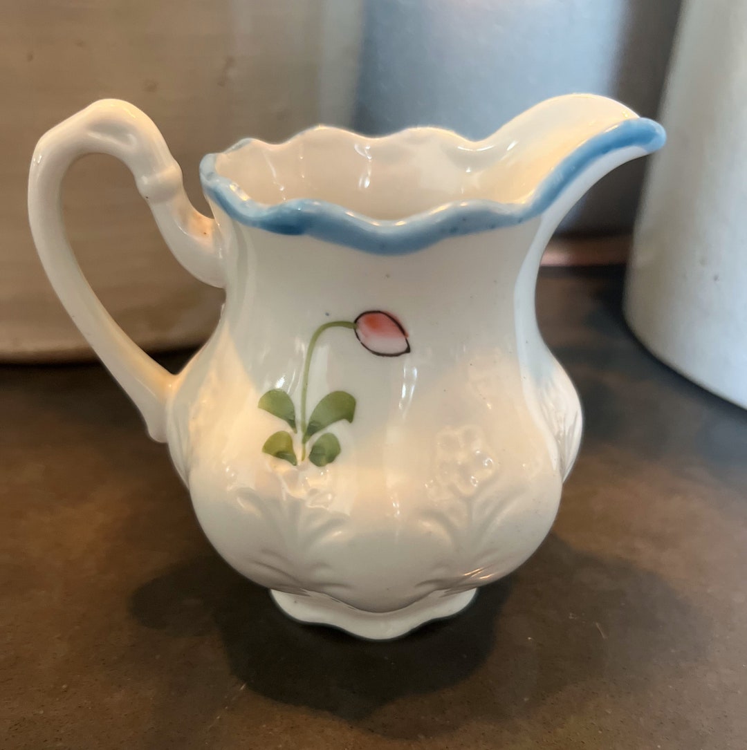 Vintage White Ceramic Mini Pitcher Made in Japan - Etsy