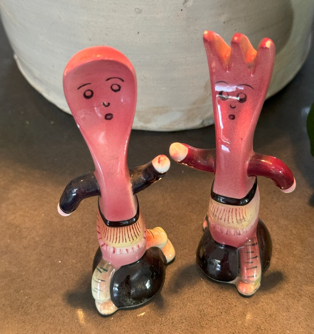 Vintage Ceramic Spoon and Fork Salt & Pepper Shakers - Etsy