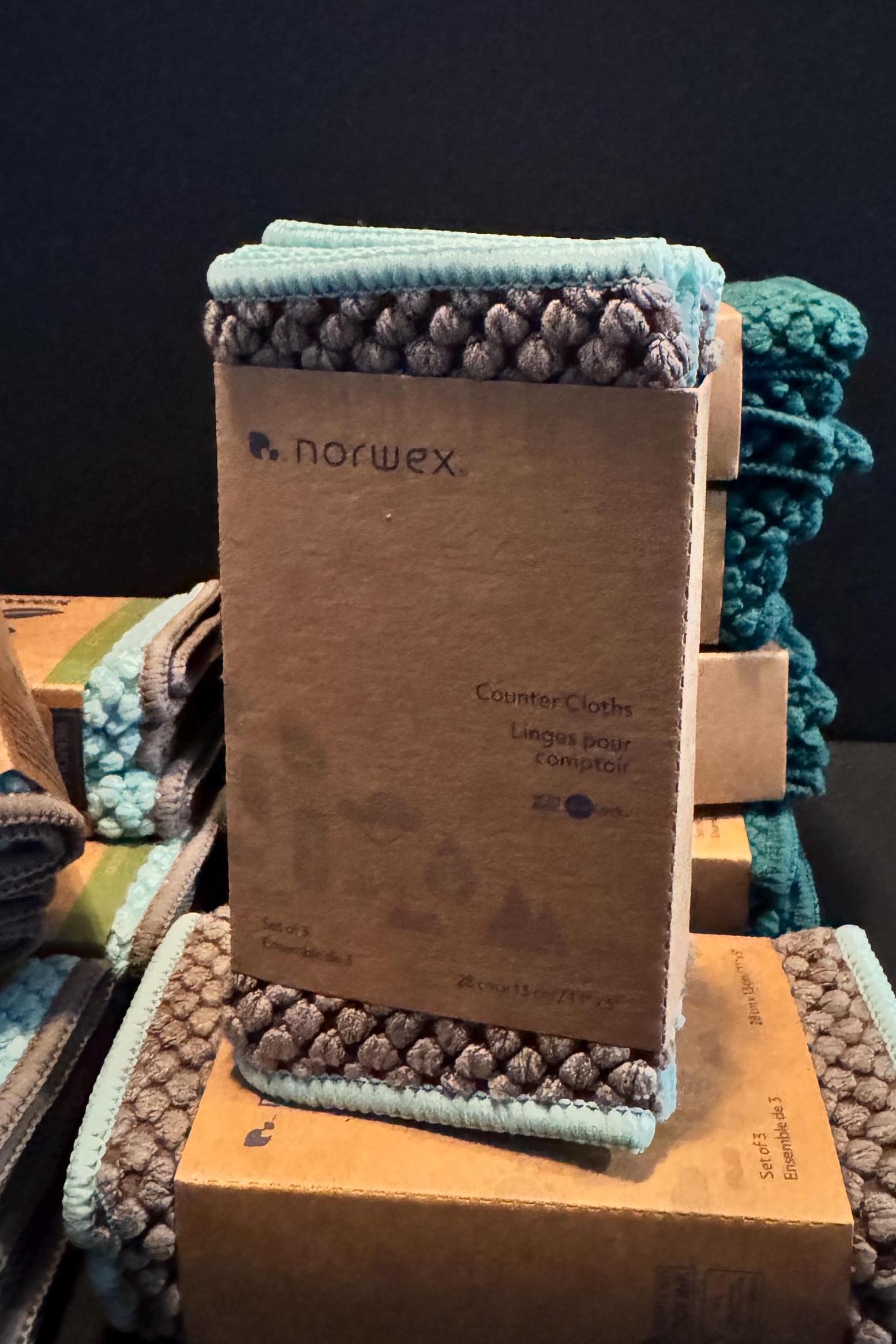 Norwex Counter Cloth Set - Sea Mist - Mushroom - Navy Blue - Malachite ...