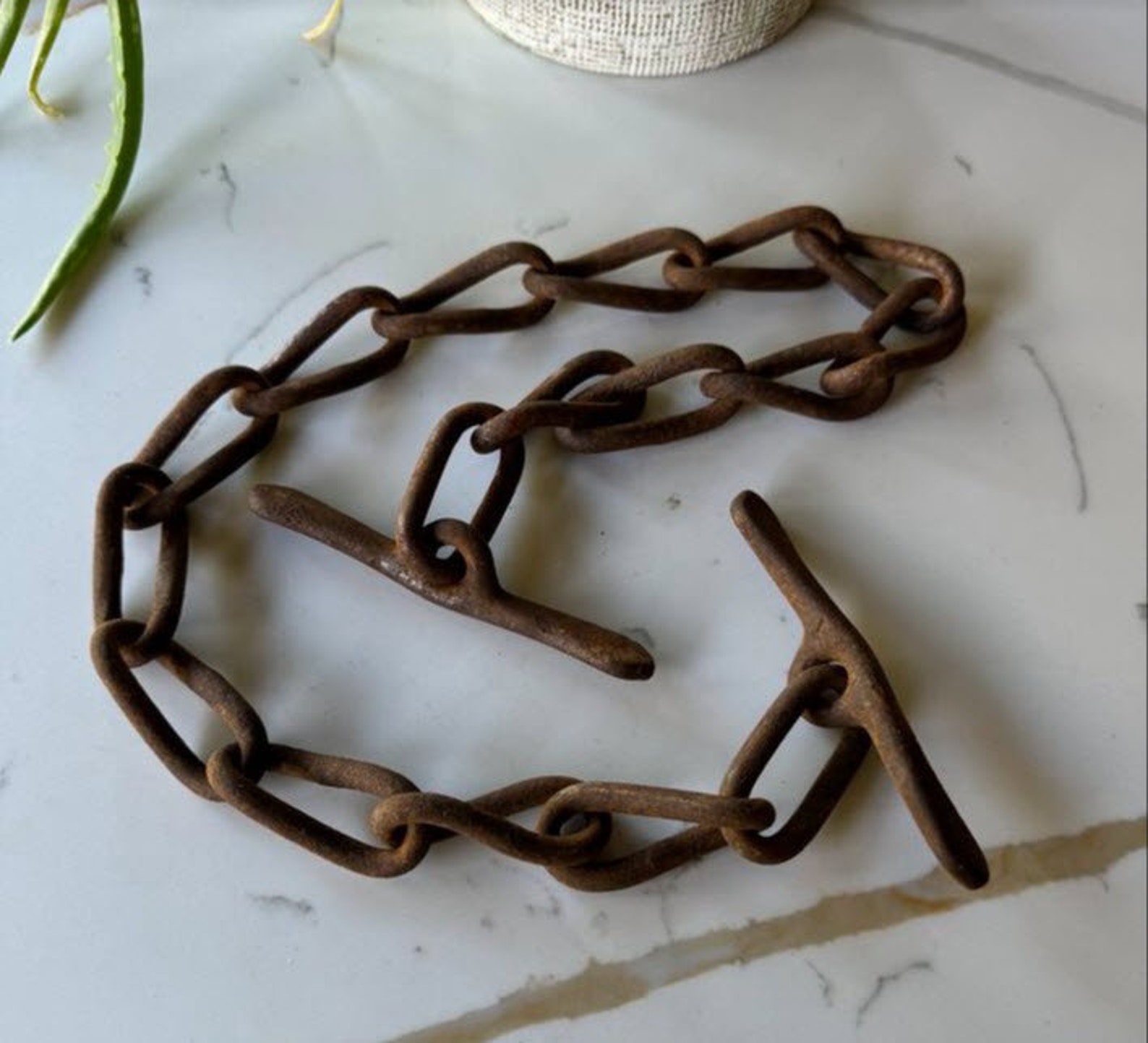 Vintage Cattle Head Lock - Rusty - Etsy