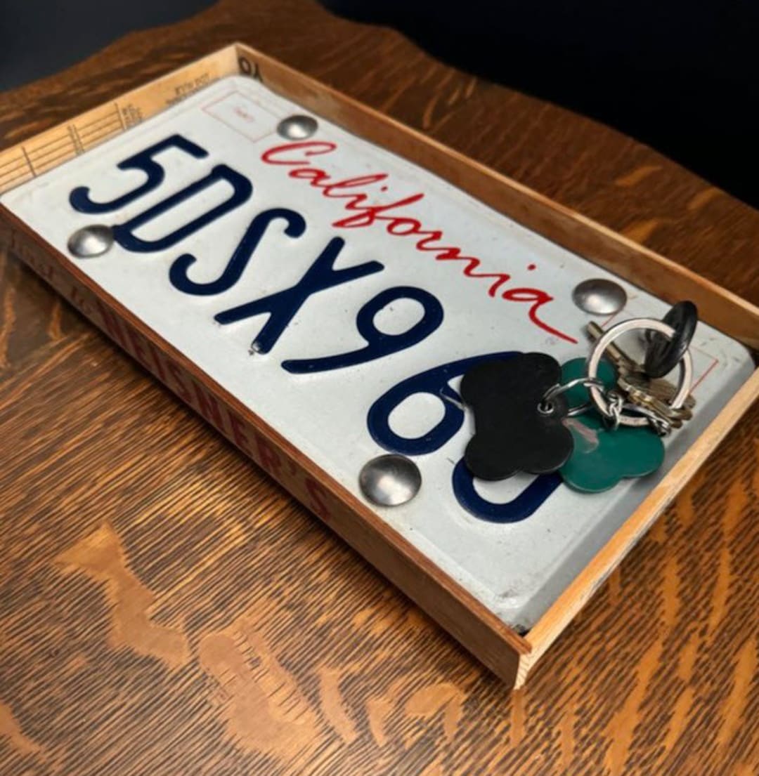 State of California - License Plate Tray "5dsx960" - Handmade - Etsy