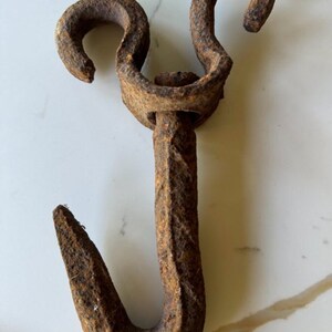 Vintage Large Hanging Hook Industrial Farm Old Rusty Hook - Etsy