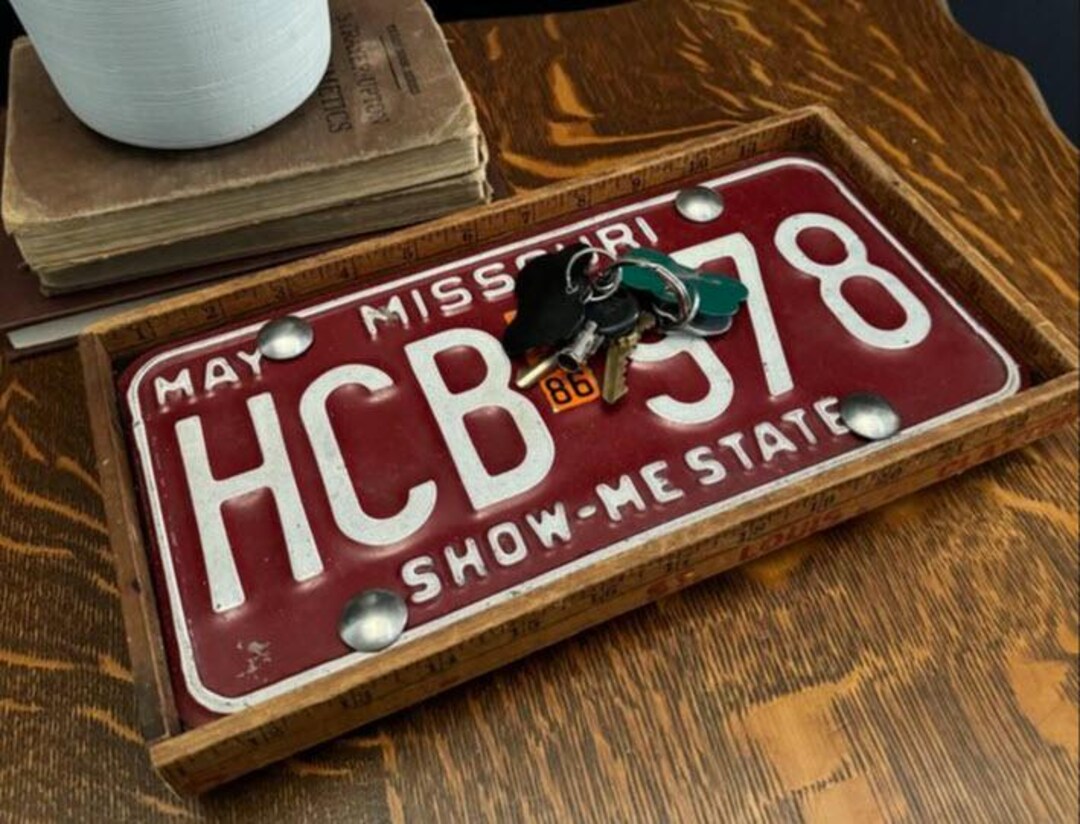 Custom License Plate Tray - Etsy