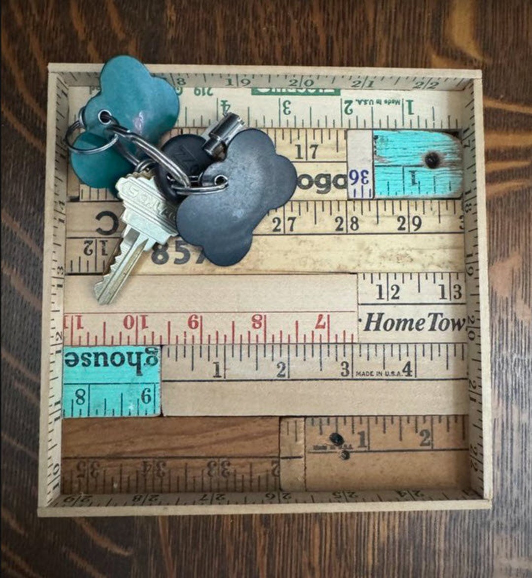 Vintage Yardsticks Handcrafted Catch All Tray Tabletop Decor - Etsy