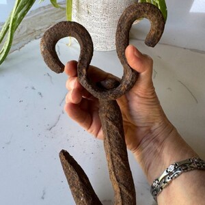 Vintage Large Hanging Hook - Industrial - Farm - Old Rusty Hook - Etsy