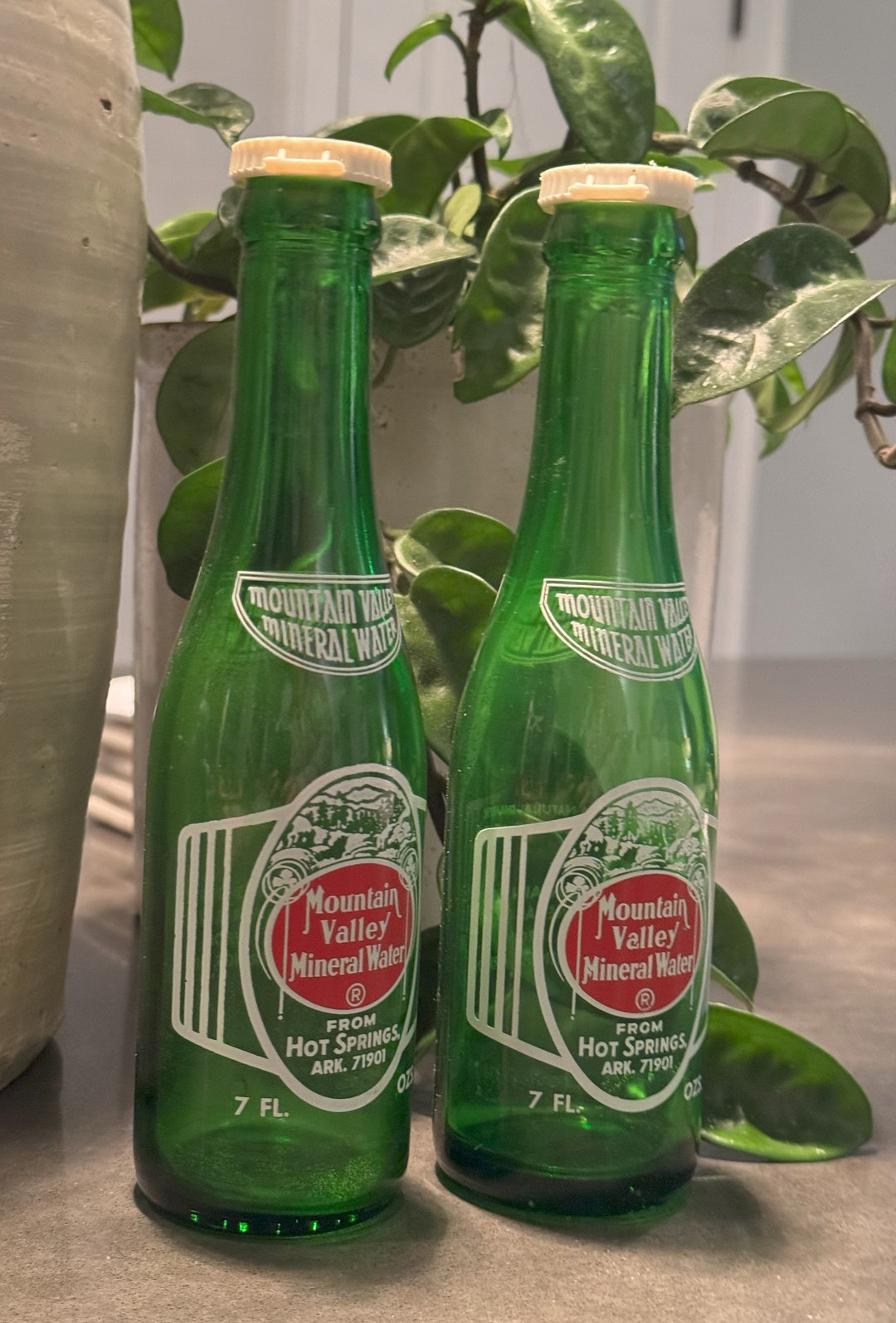 Mountain Valley Mineral Water Bottle With Plastic Bottle Caps Homemade ...